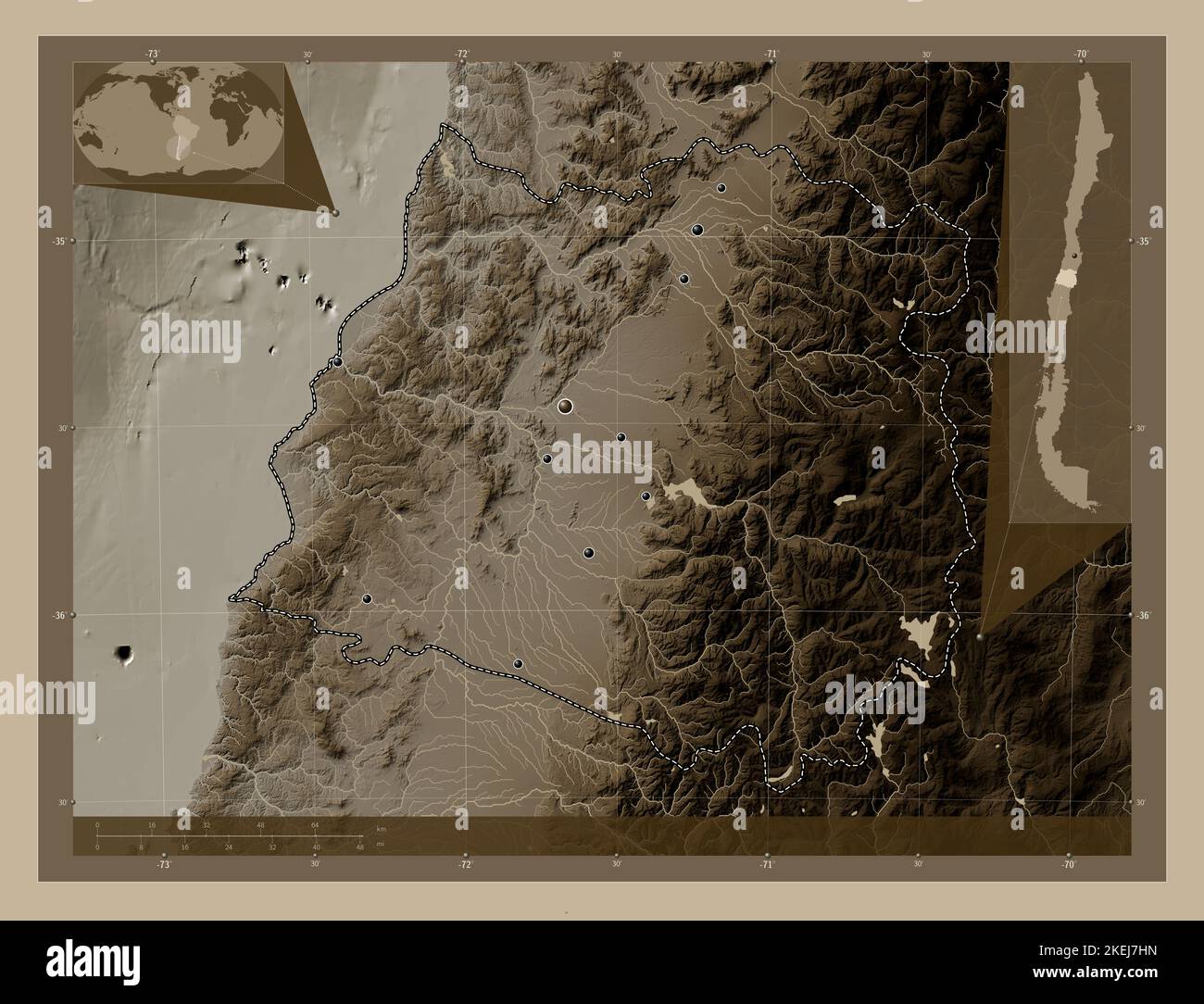 Maule chile map geography hi-res stock photography and images - Alamy