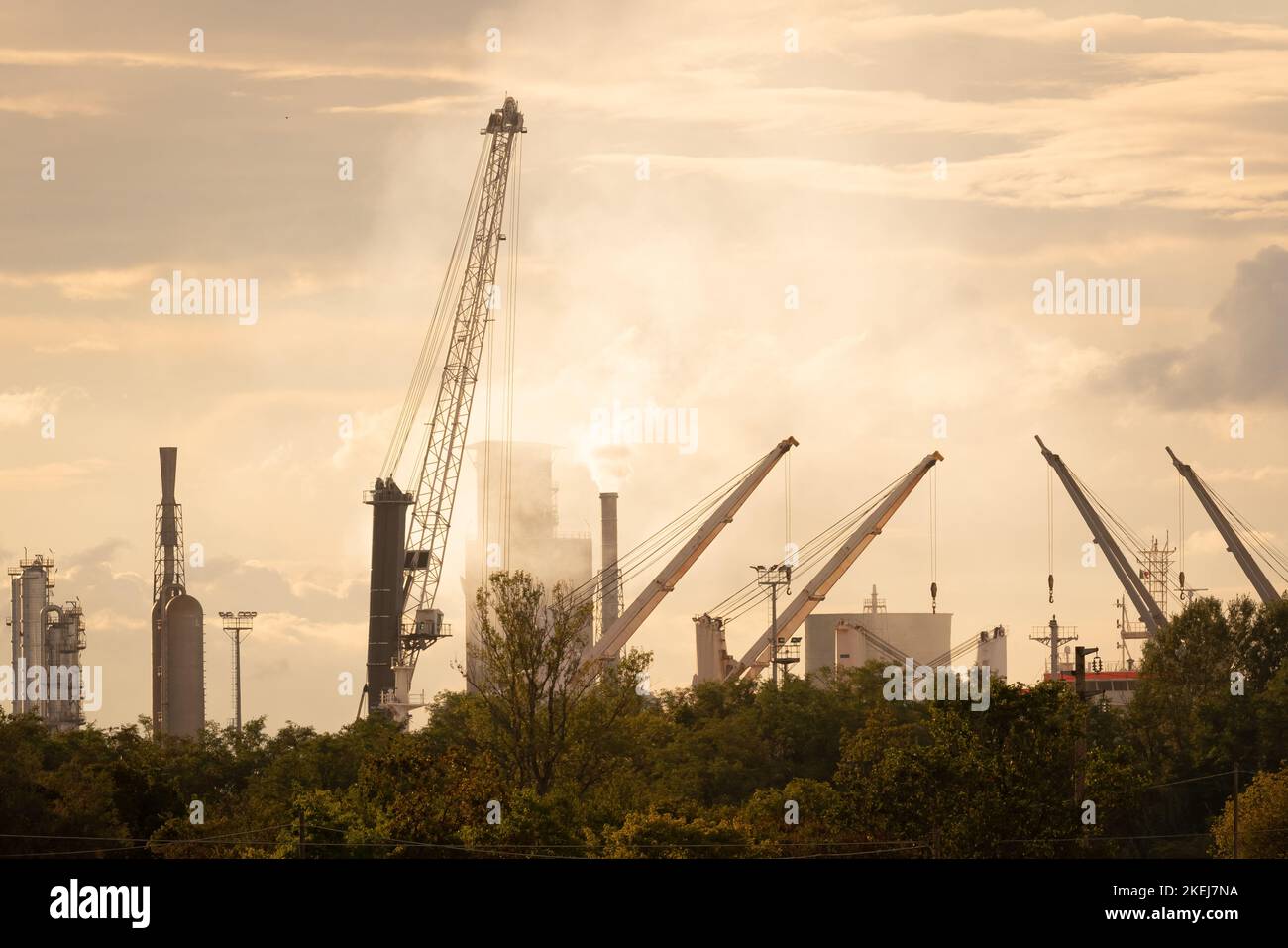 Industrial and port area of Ravenna, The Production District is made up ...