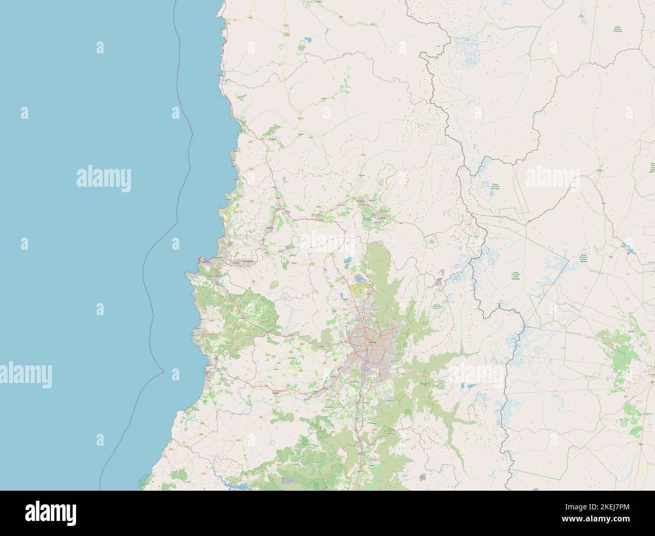 Valparaiso, region of Chile. Open Street Map Stock Photo - Alamy