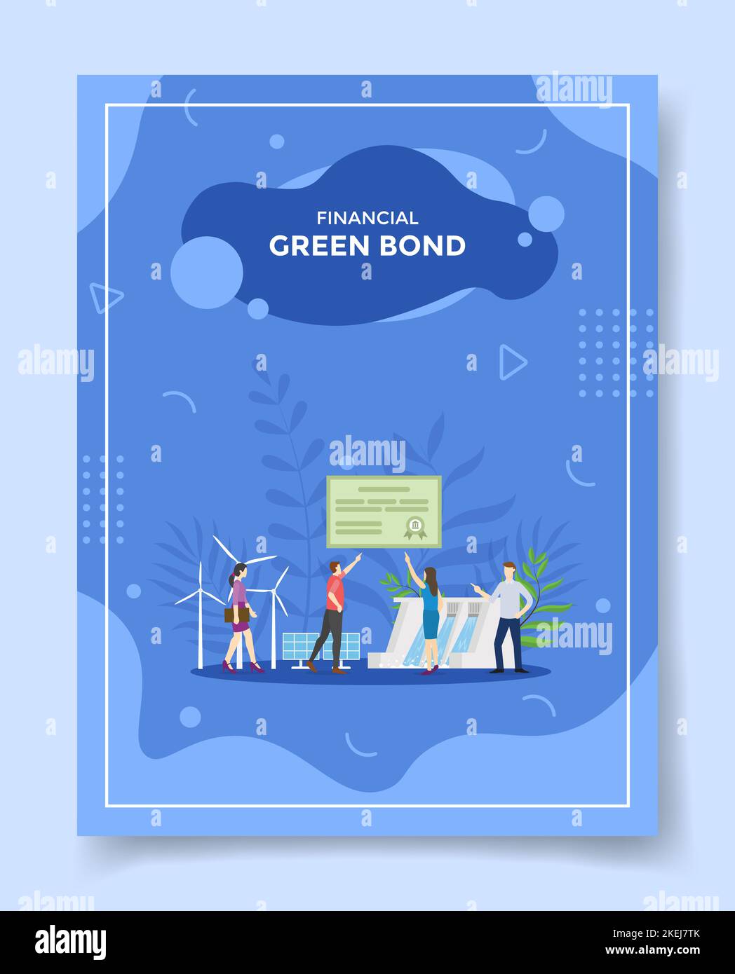 green bond government concept for template of banners, flyer, books ...