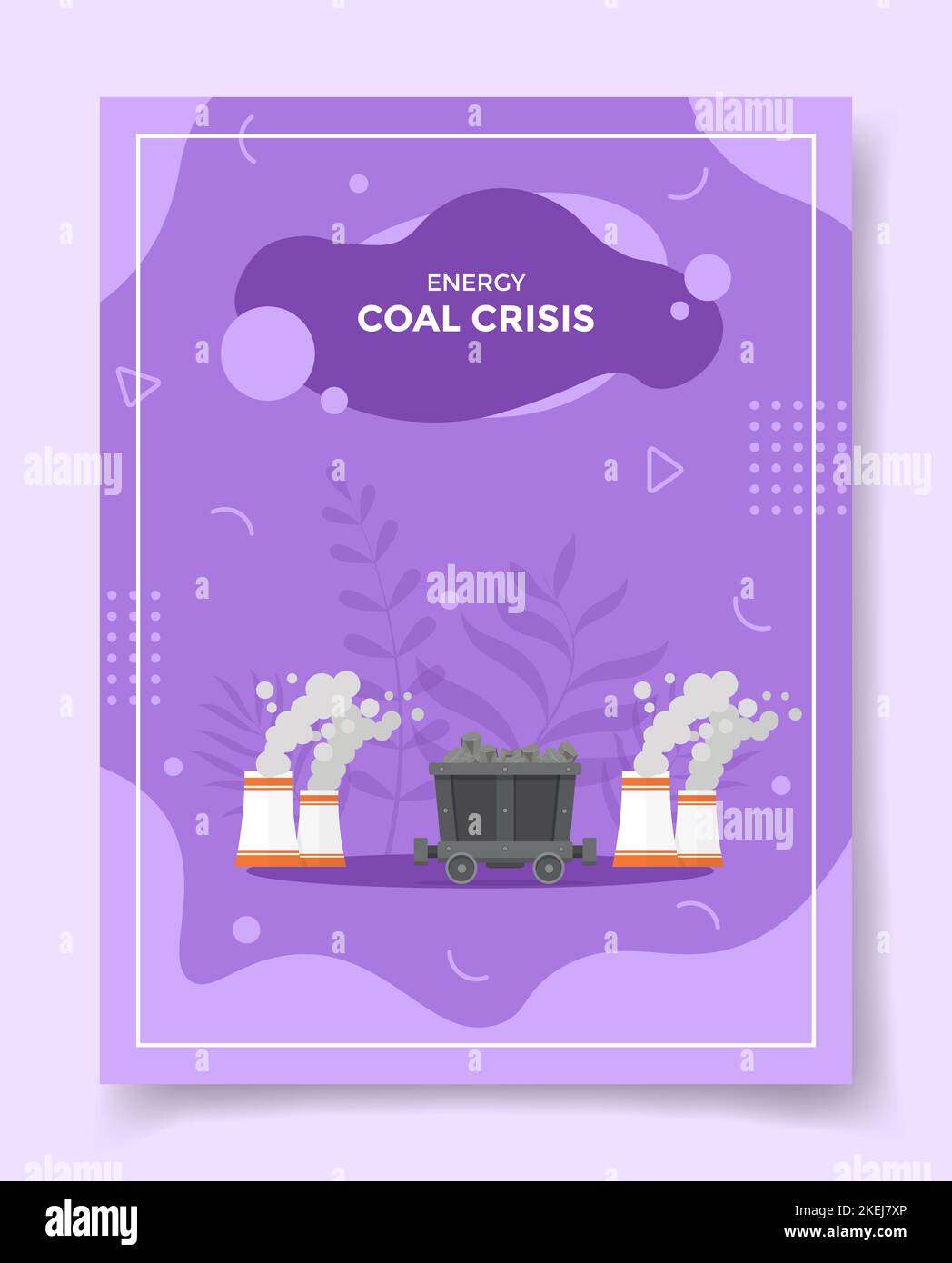 global crisis energy for coal concept for template of banners, flyer ...