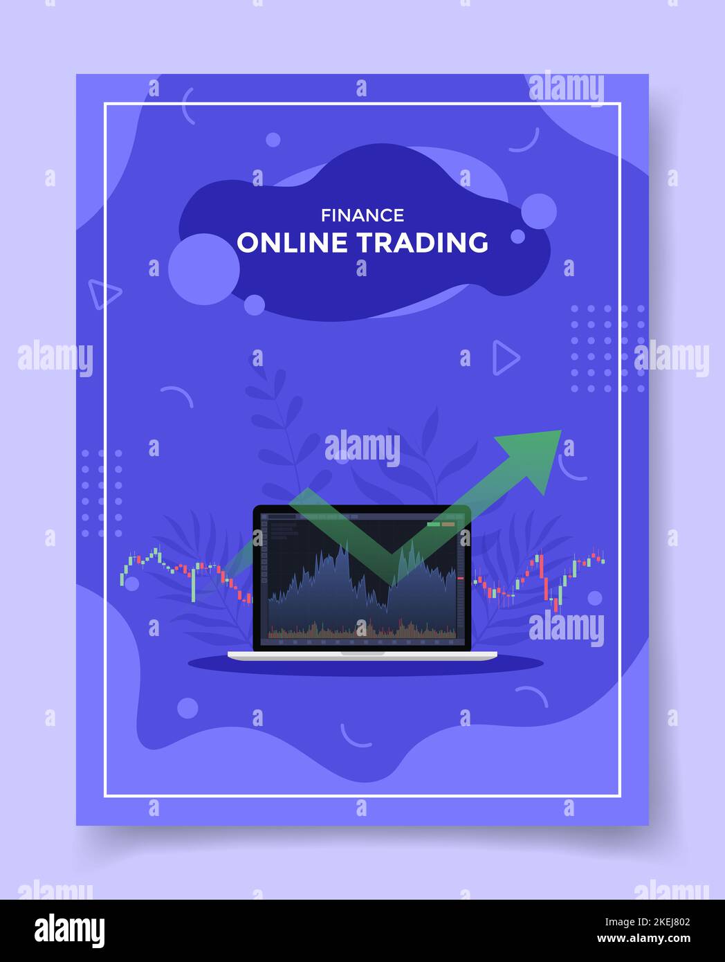 stock market trading concept for template of banners, flyer, books, and ...