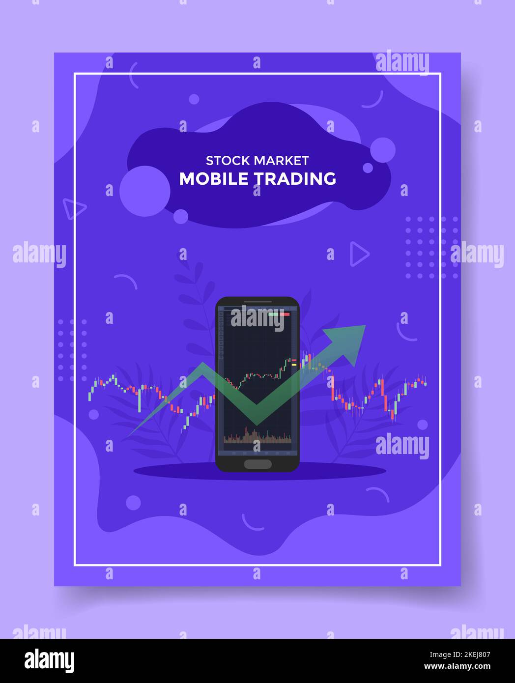 mobile stock market trading concept for template of banners, flyer ...