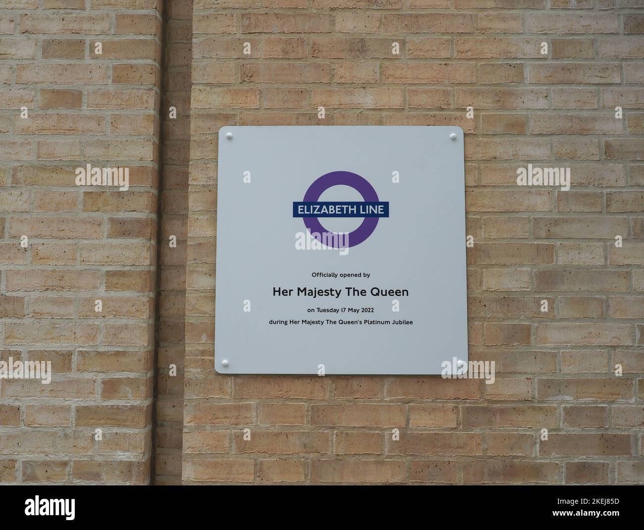 LONDON, UK - CIRCA OCTOBER 2022: Elizabeth line tube station officially ...