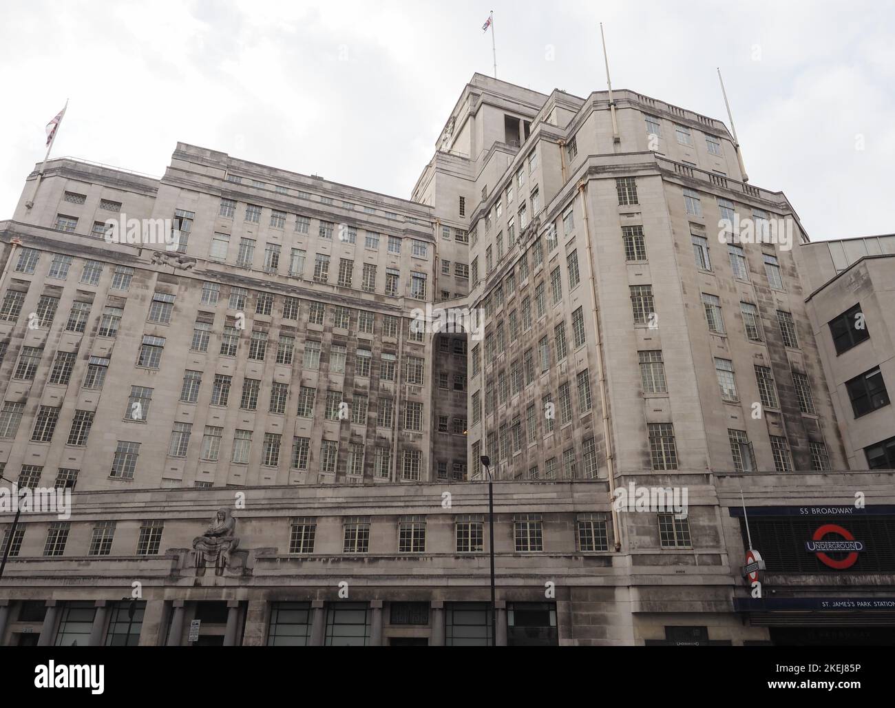 LONDON, UK - CIRCA OCTOBER 2022: St James Park tube station aka 55 ...