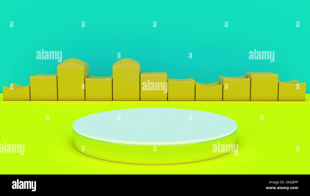 Mockup empty stage Modern minimal abstract background intro 3d render ...