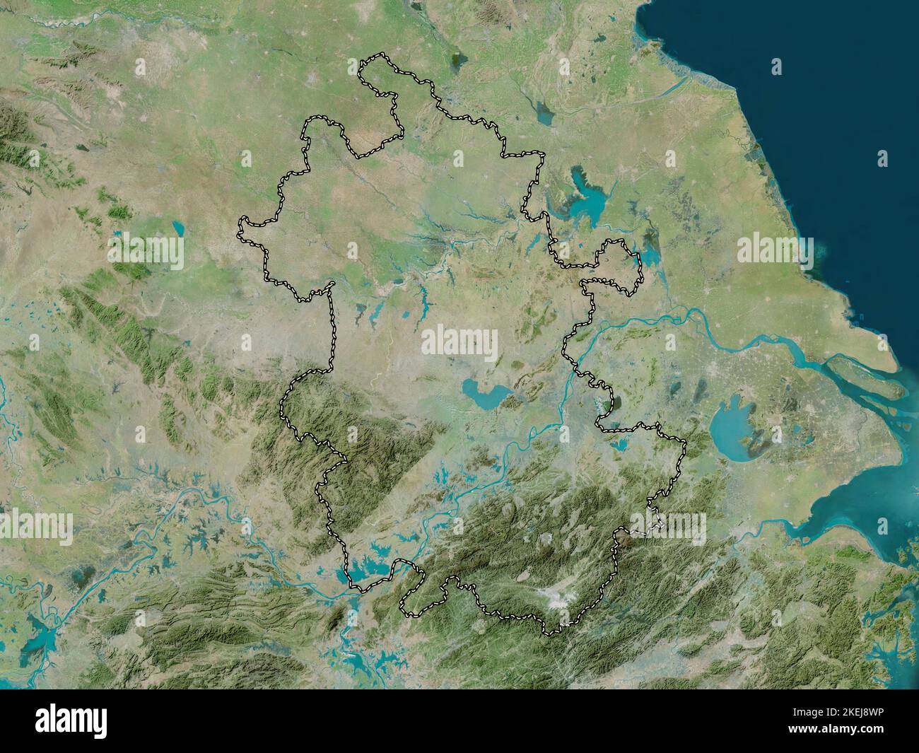 Anhui, province of China. High resolution satellite map Stock Photo - Alamy