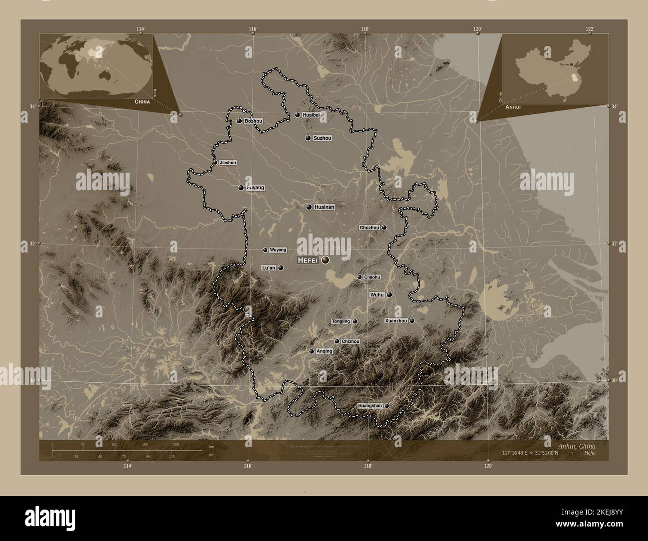 Map of hefei hi-res stock photography and images - Alamy