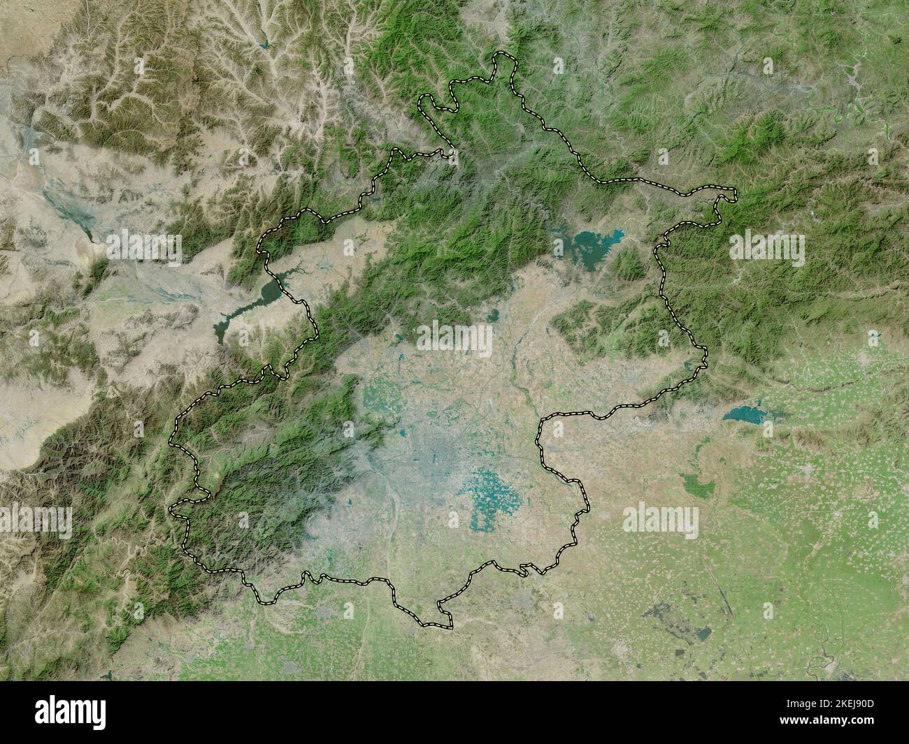 Beijing, municipality of China. High resolution satellite map Stock ...