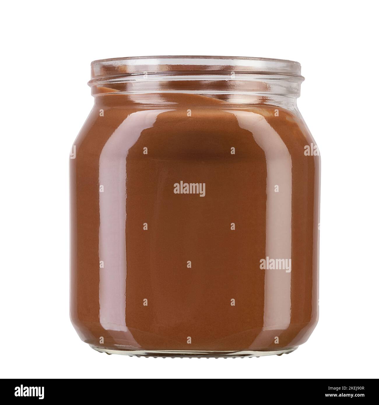 Front view of chocolate spread jar. Mock up. File contains clipping ...