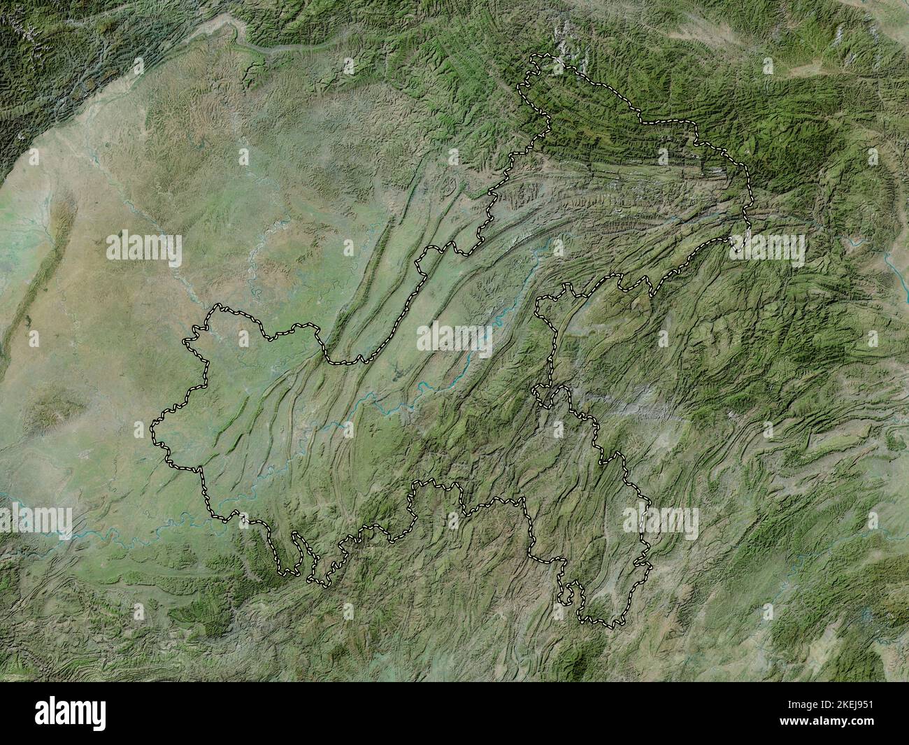 Chongqing, municipality of China. High resolution satellite map Stock ...