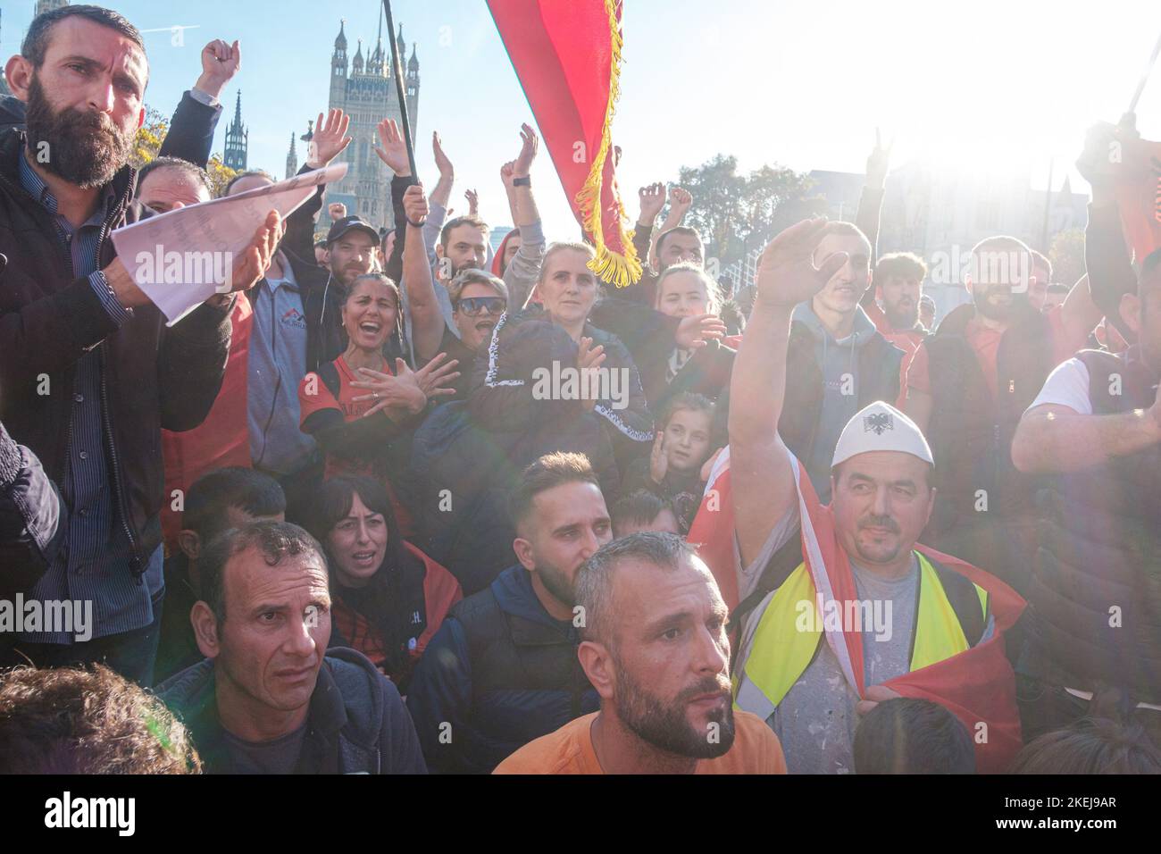 London based Albanians came out in large after Suella Braverman implied ...