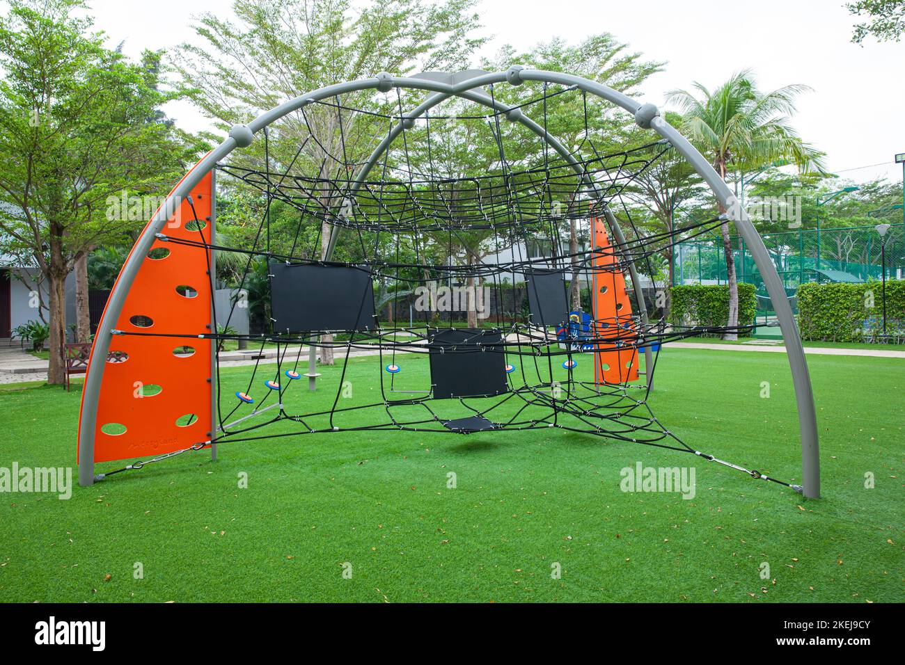 Small playground in park hi-res stock photography and images - Alamy