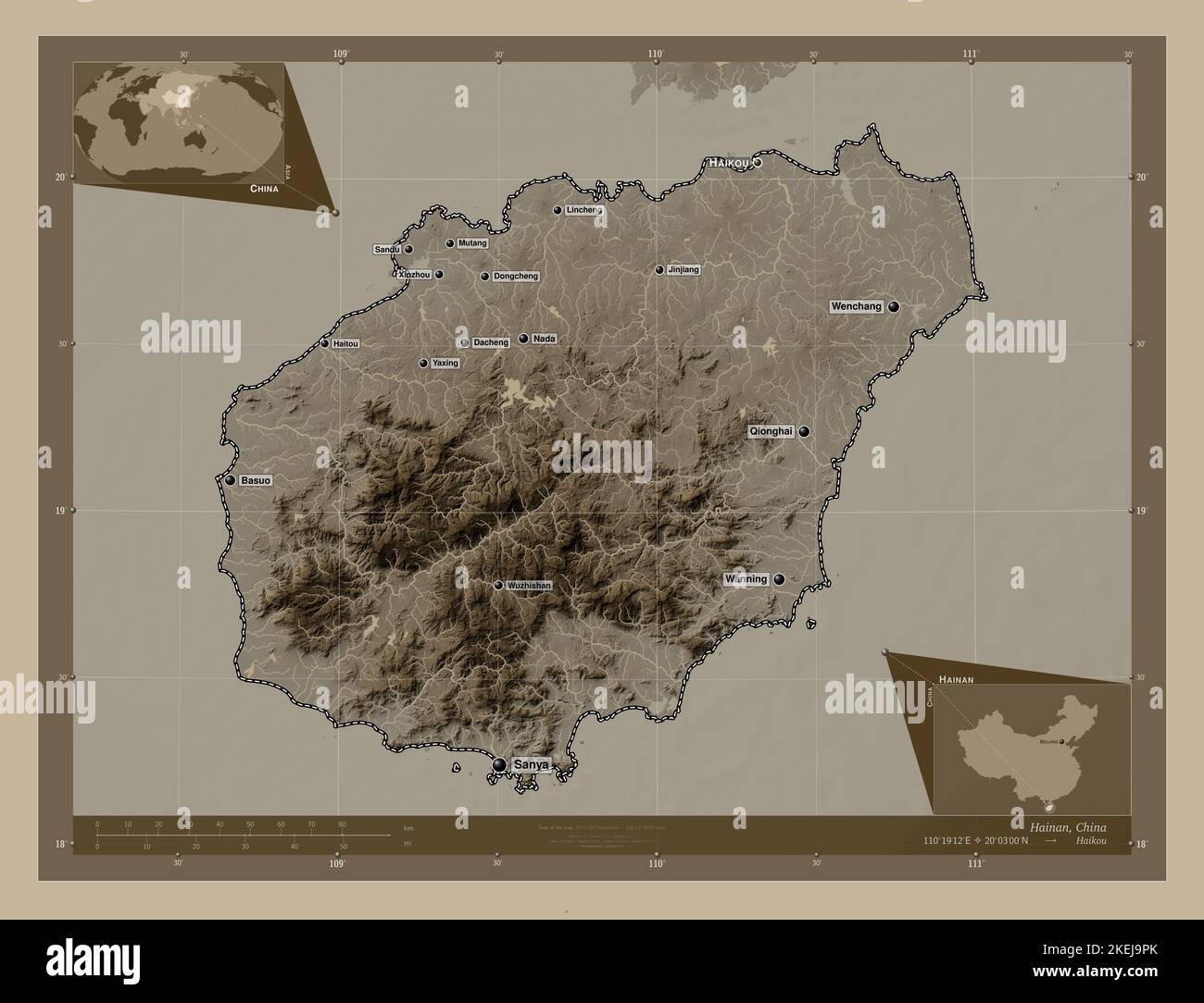 Haikou map hi-res stock photography and images - Alamy