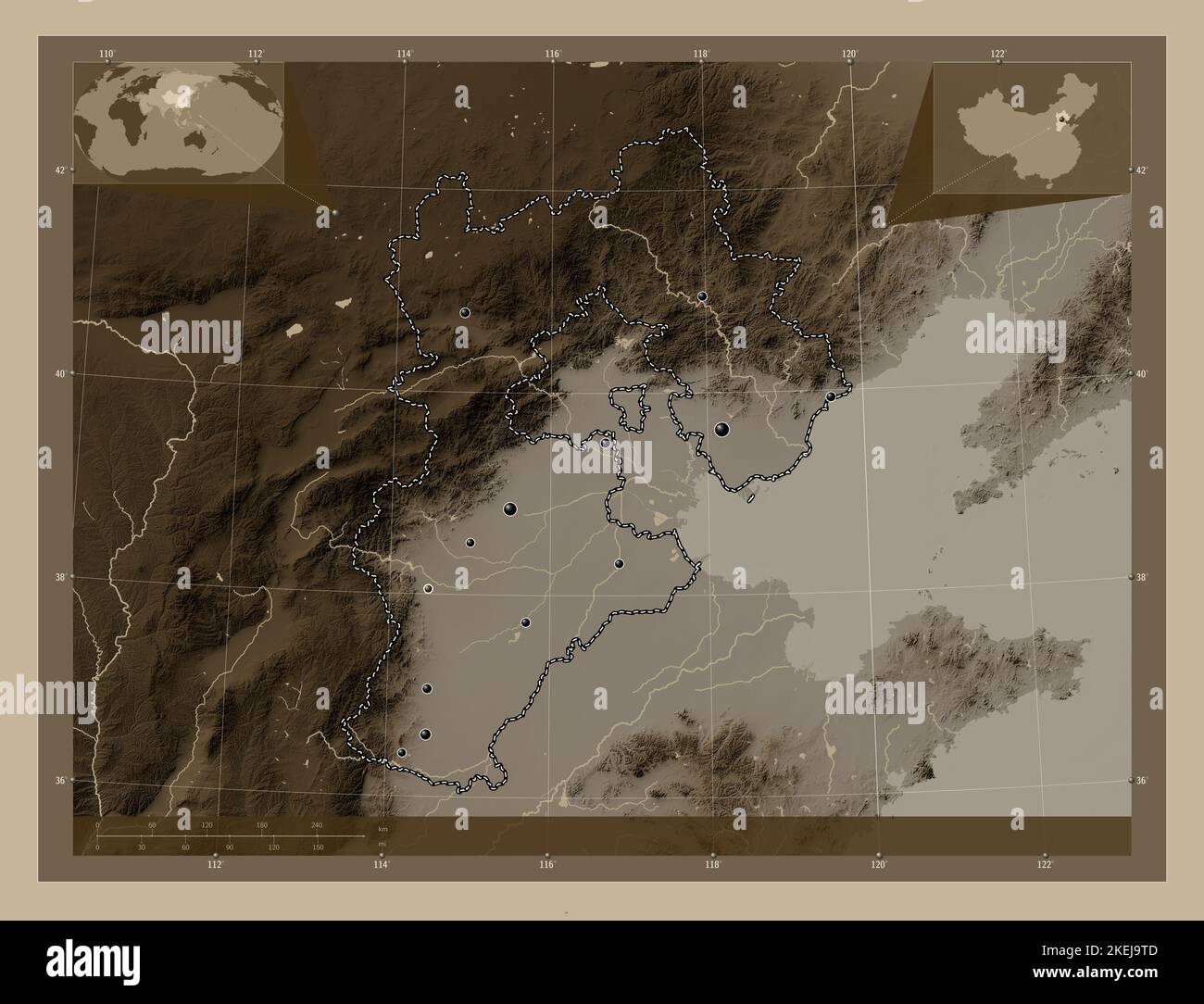 Map of shijiazhuang hi-res stock photography and images - Alamy