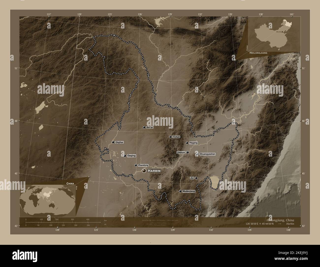 Map of harbin hi-res stock photography and images - Alamy