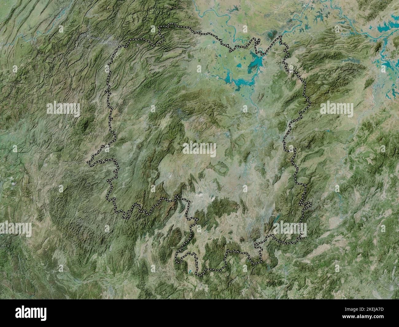 Hunan, province of China. High resolution satellite map Stock Photo - Alamy