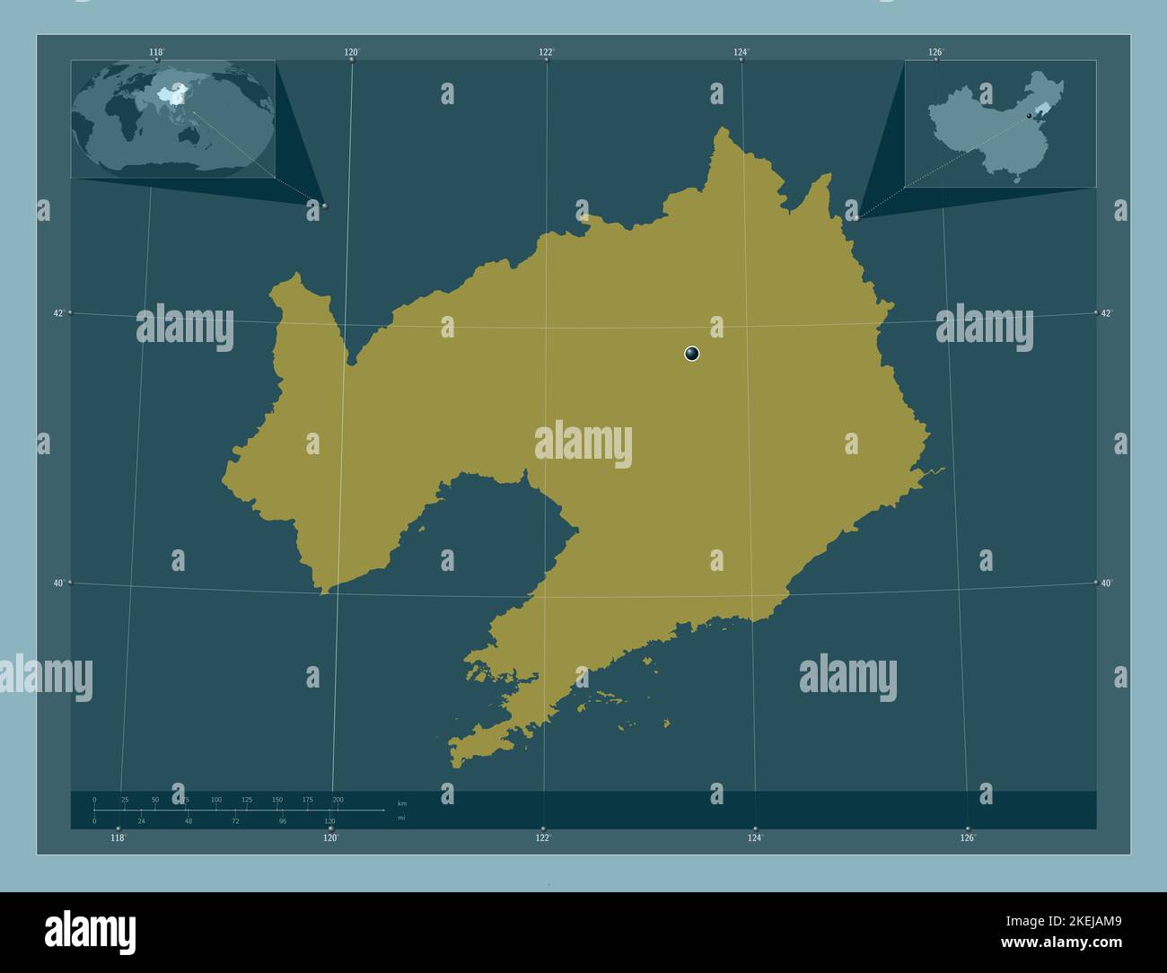 Liaoning outline map hi-res stock photography and images - Alamy