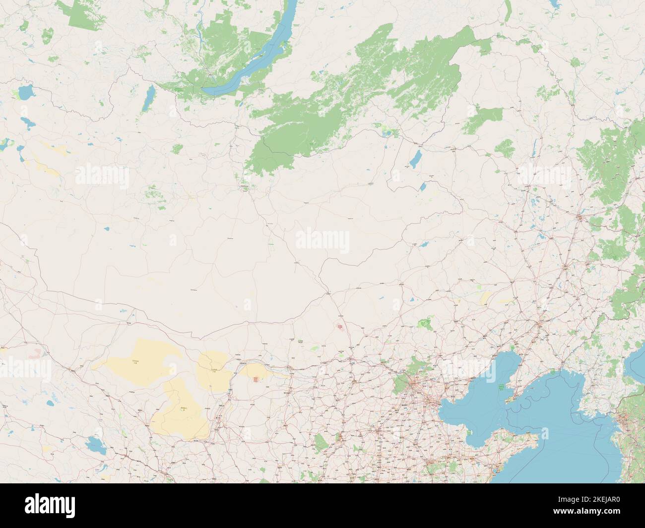 Nei Mongol, autonomous region of China. Open Street Map Stock Photo - Alamy