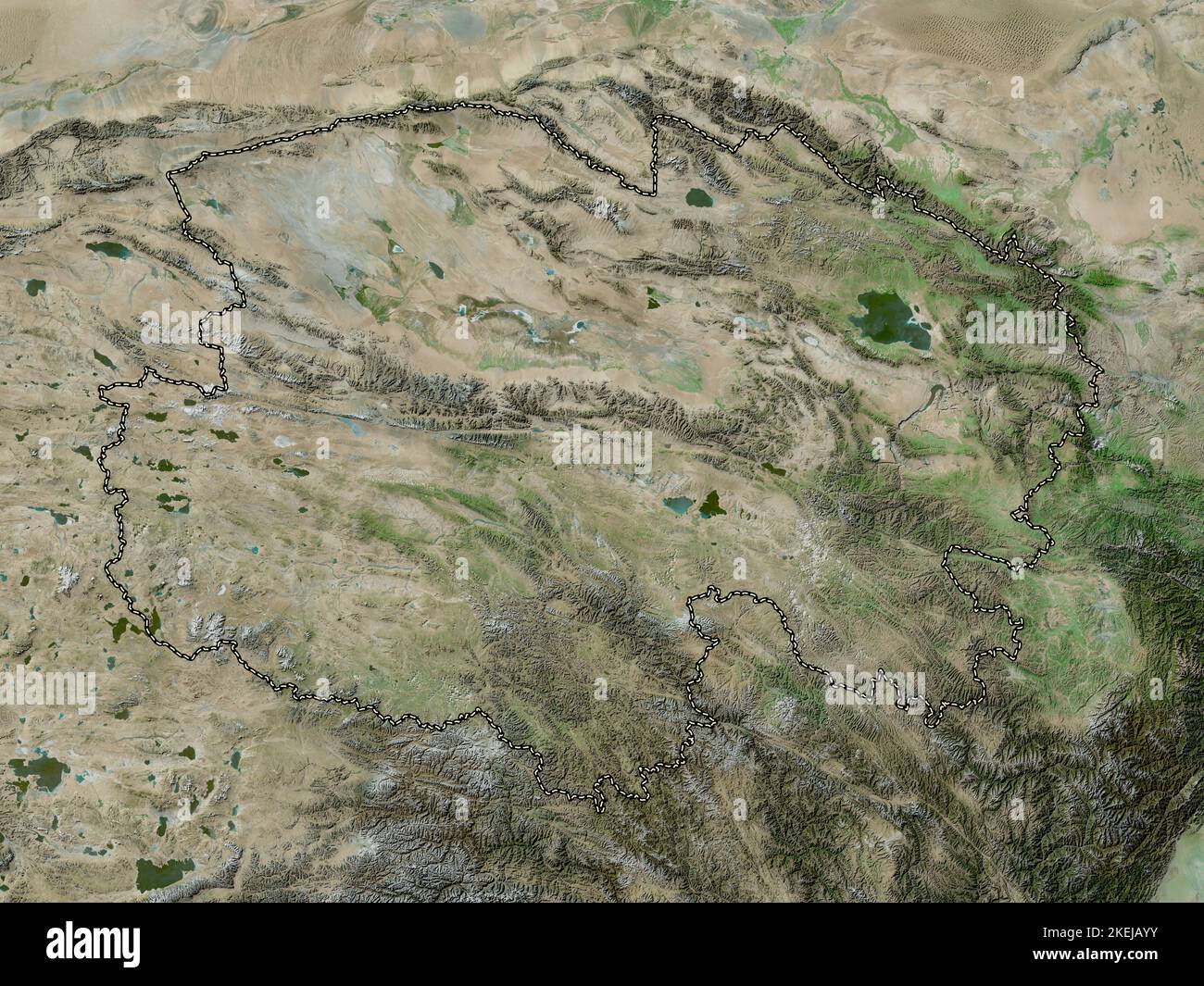 Qinghai, province of China. High resolution satellite map Stock Photo ...