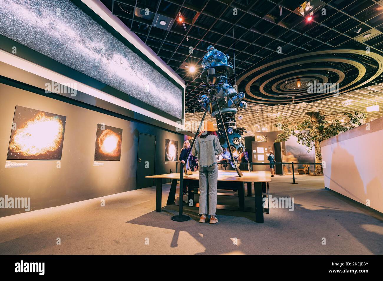 26 July 2022, Munster, Germany: Satellite spacecraft in the interior of ...