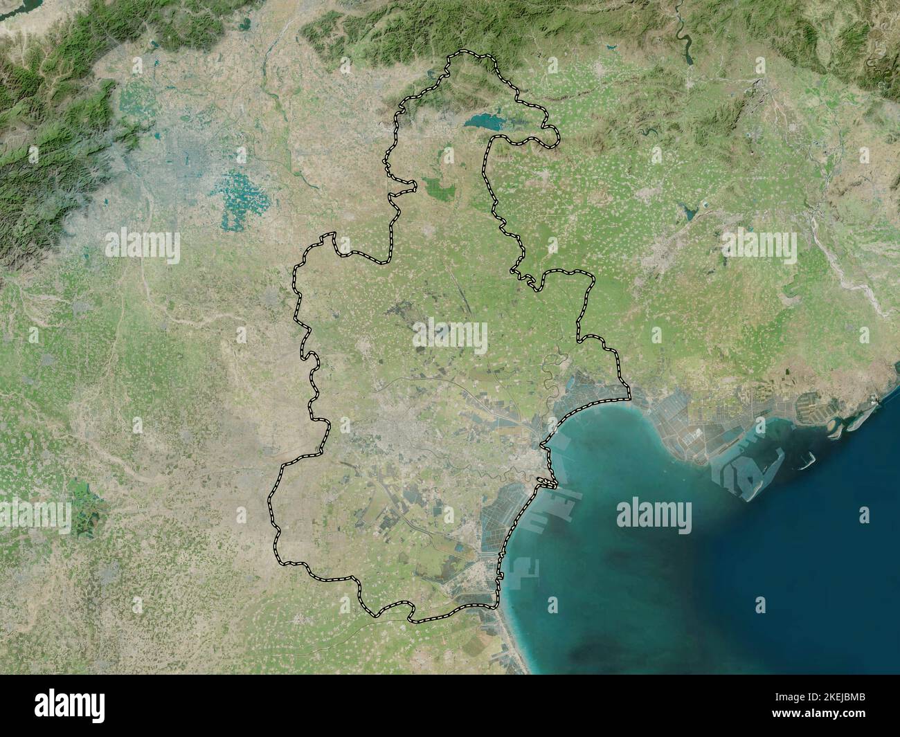 Tianjin, municipality of China. High resolution satellite map Stock ...
