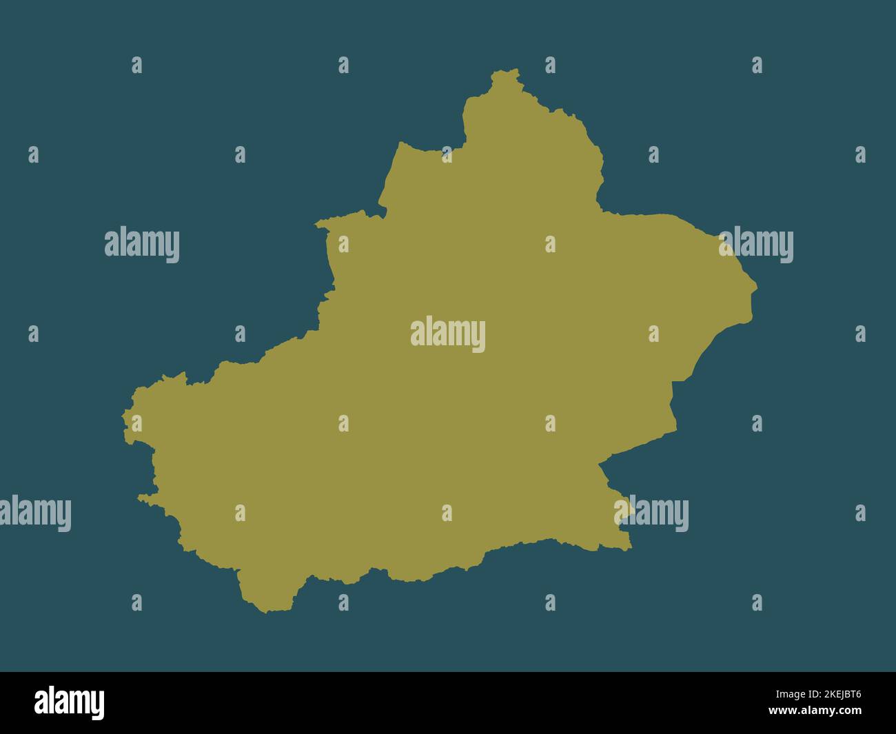 Xinjiang Uygur, autonomous region of China. Solid color shape Stock ...
