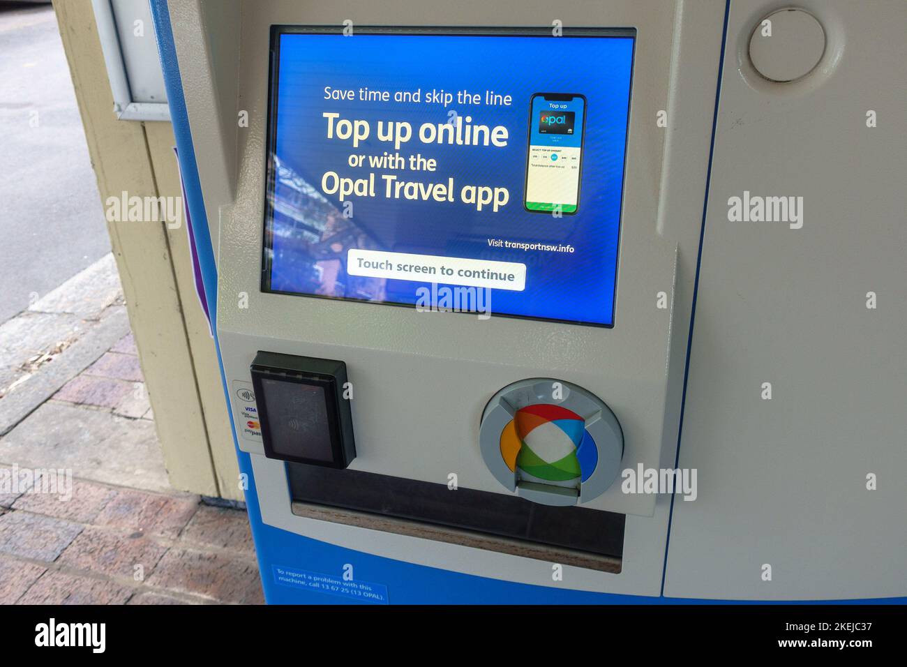 A Transport for NSW Opal ticket and top-up machine Stock Photo - Alamy