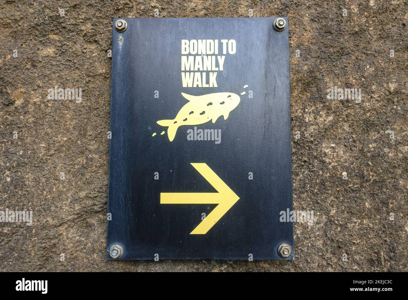 A sign for the Bondi to Manly Walk in Mosman Bay Stock Photo - Alamy
