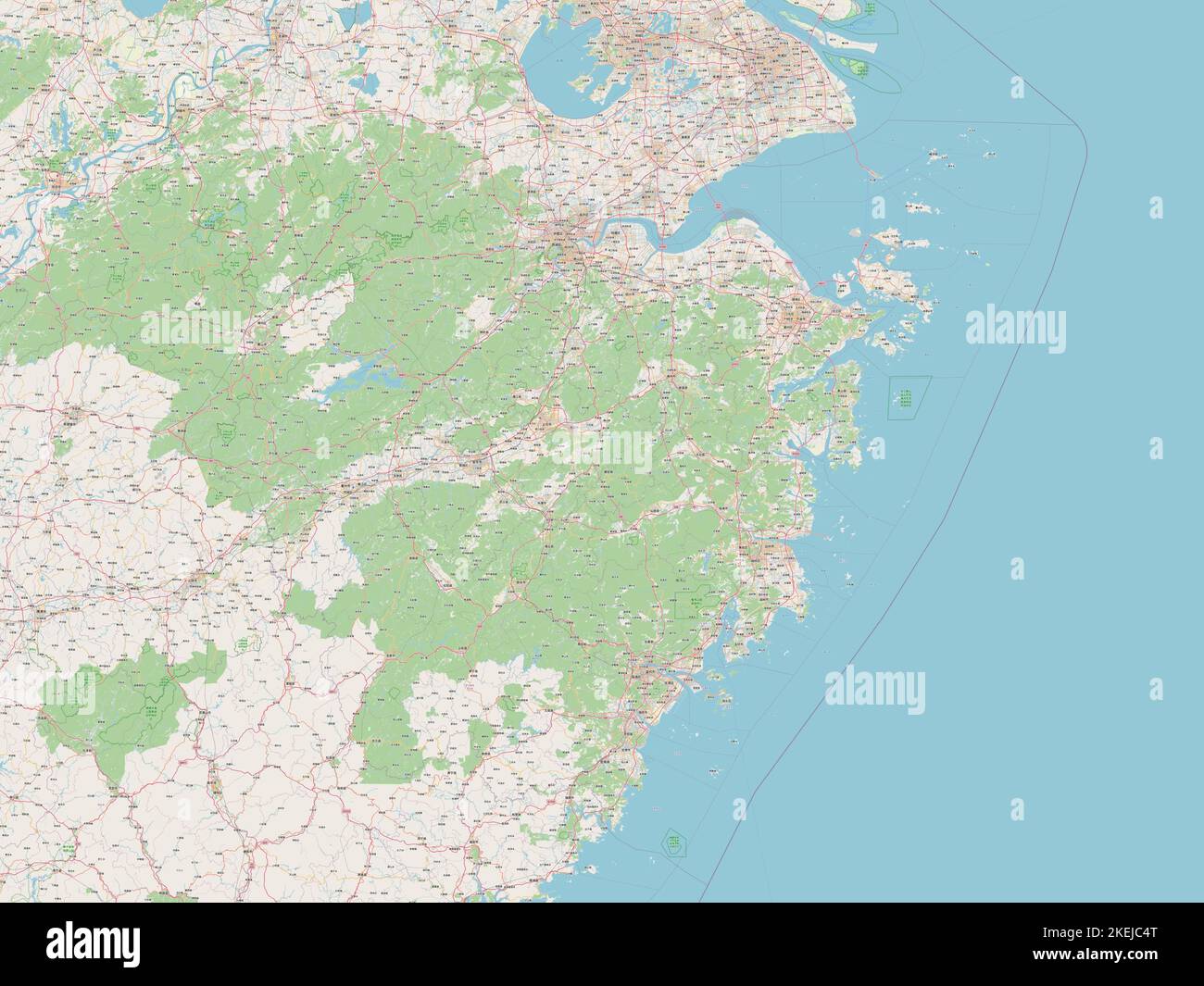 Zhejiang, province of China. Open Street Map Stock Photo - Alamy