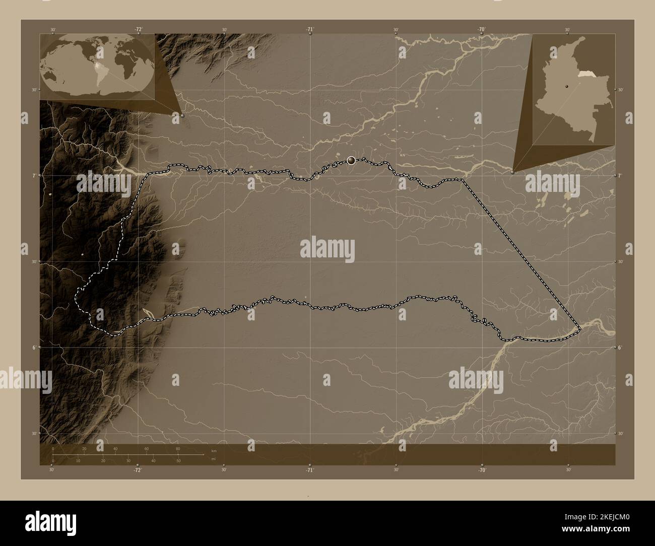 Arauca map hi-res stock photography and images - Alamy