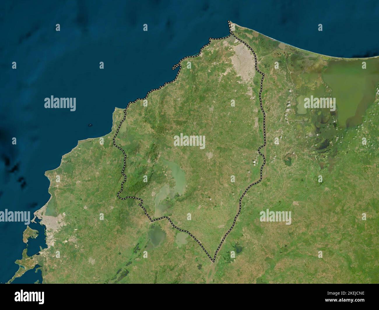 Atlantico, department of Colombia. Low resolution satellite map Stock ...