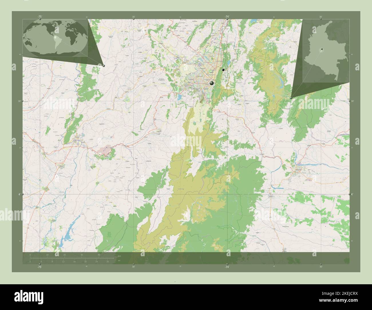 Capital District of Bogota, capital district of Colombia. Open Street ...