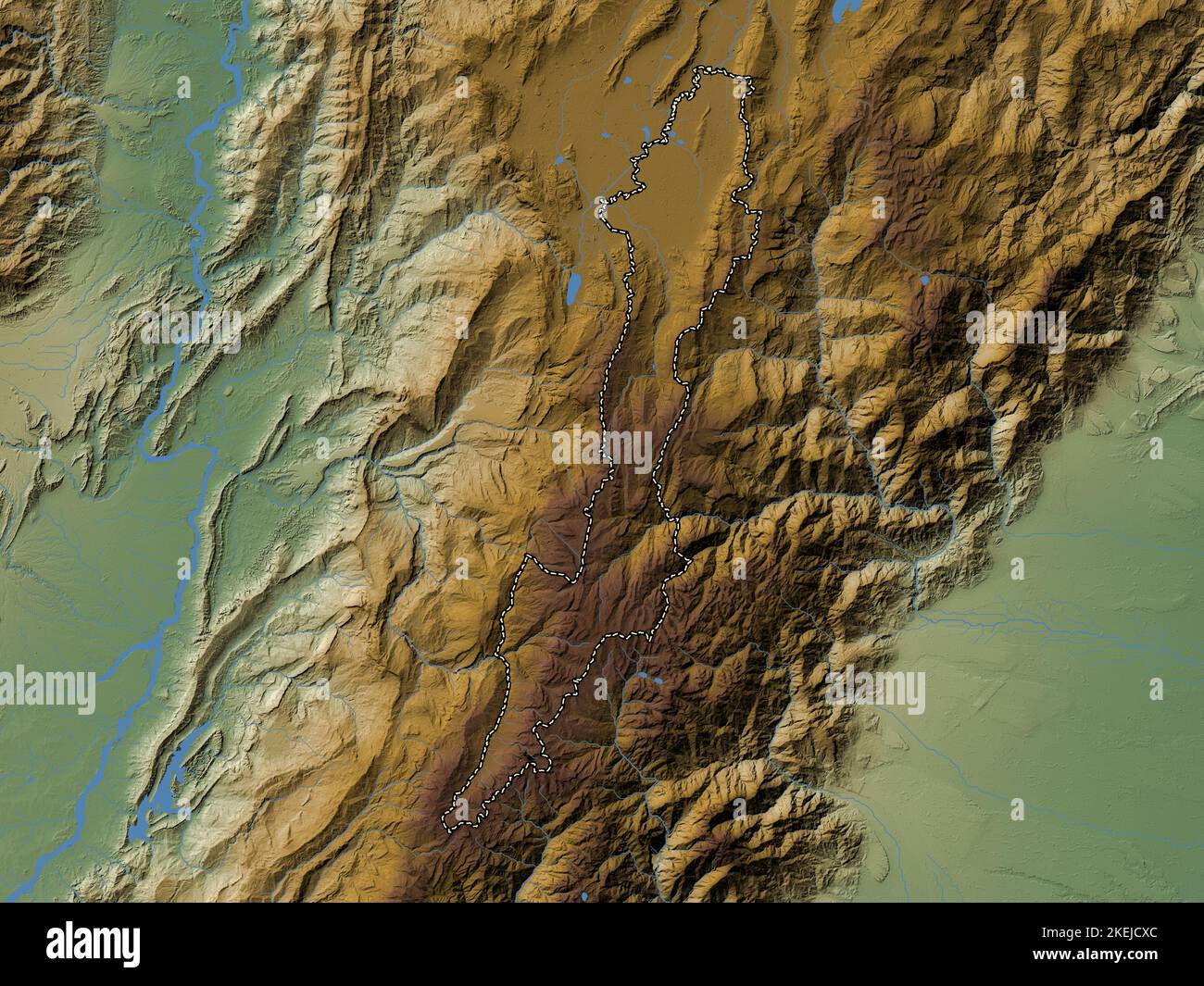 Capital District of Bogota, capital district of Colombia. Colored ...