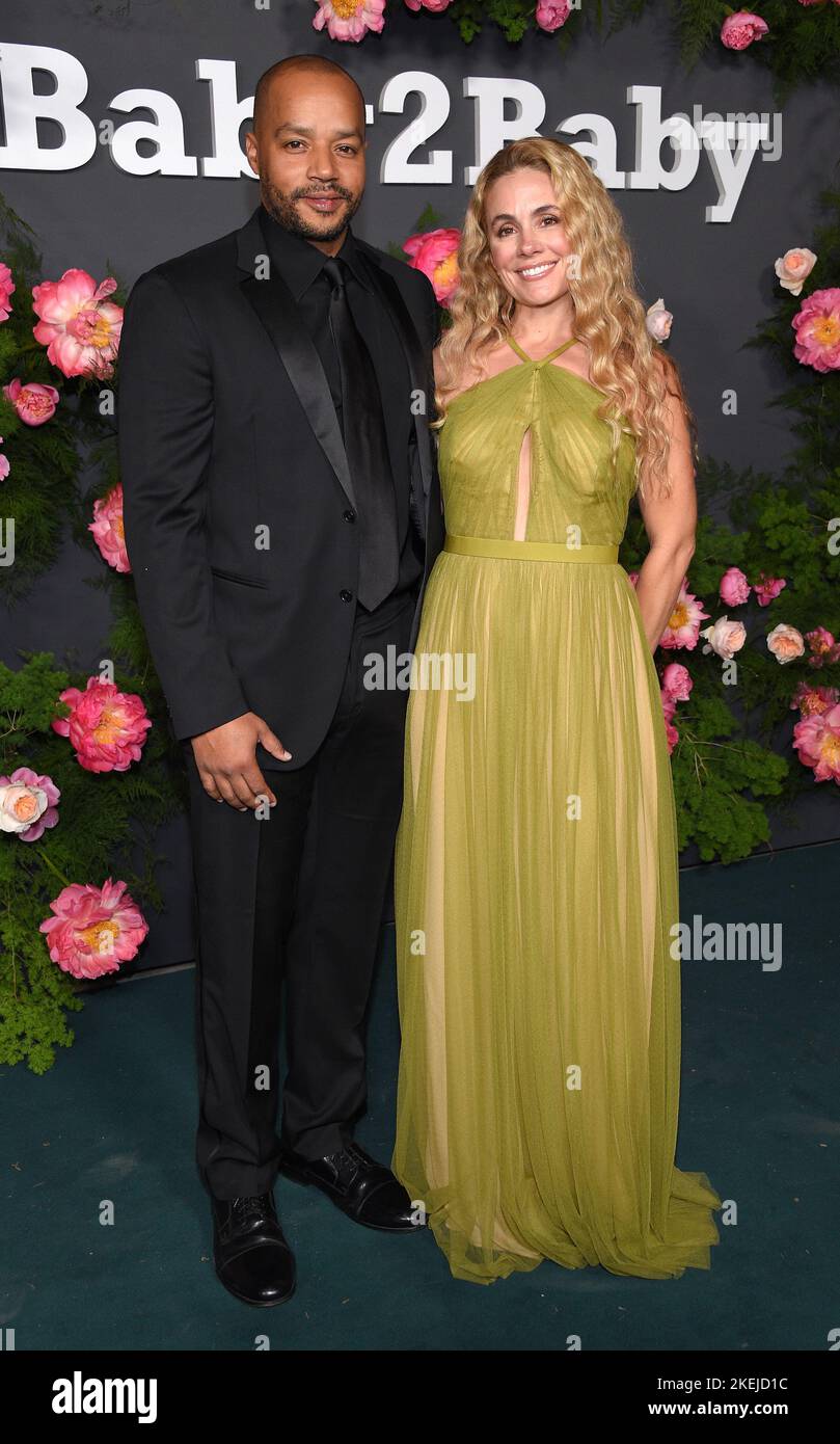 Donald Faison and CaCee Cobb arriving to the 2022 Baby2Baby Gala ...