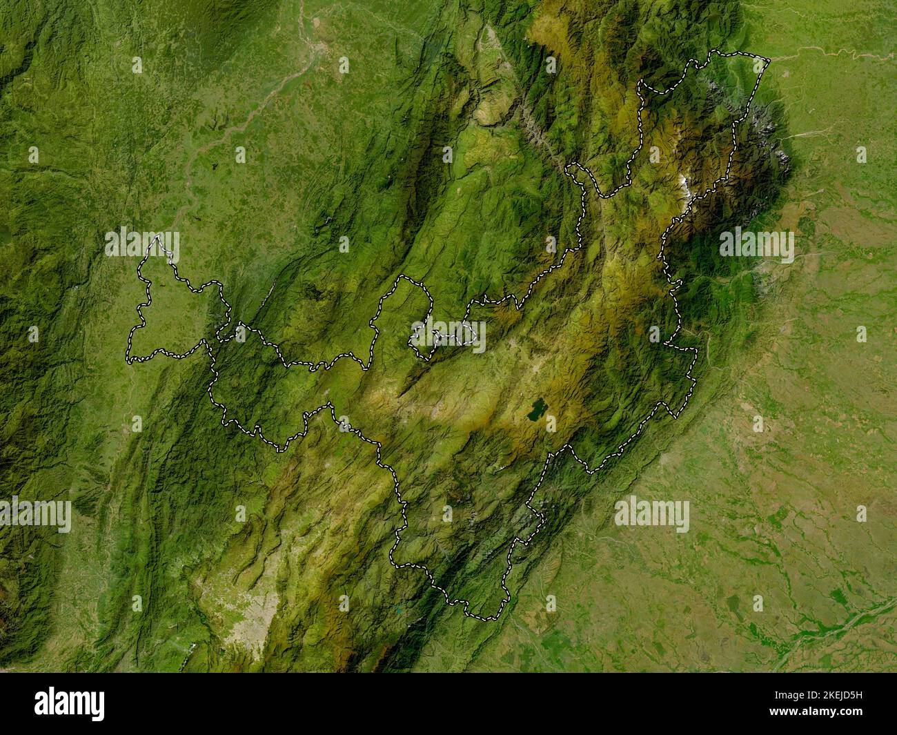 Boyaca, department of Colombia. Low resolution satellite map Stock ...