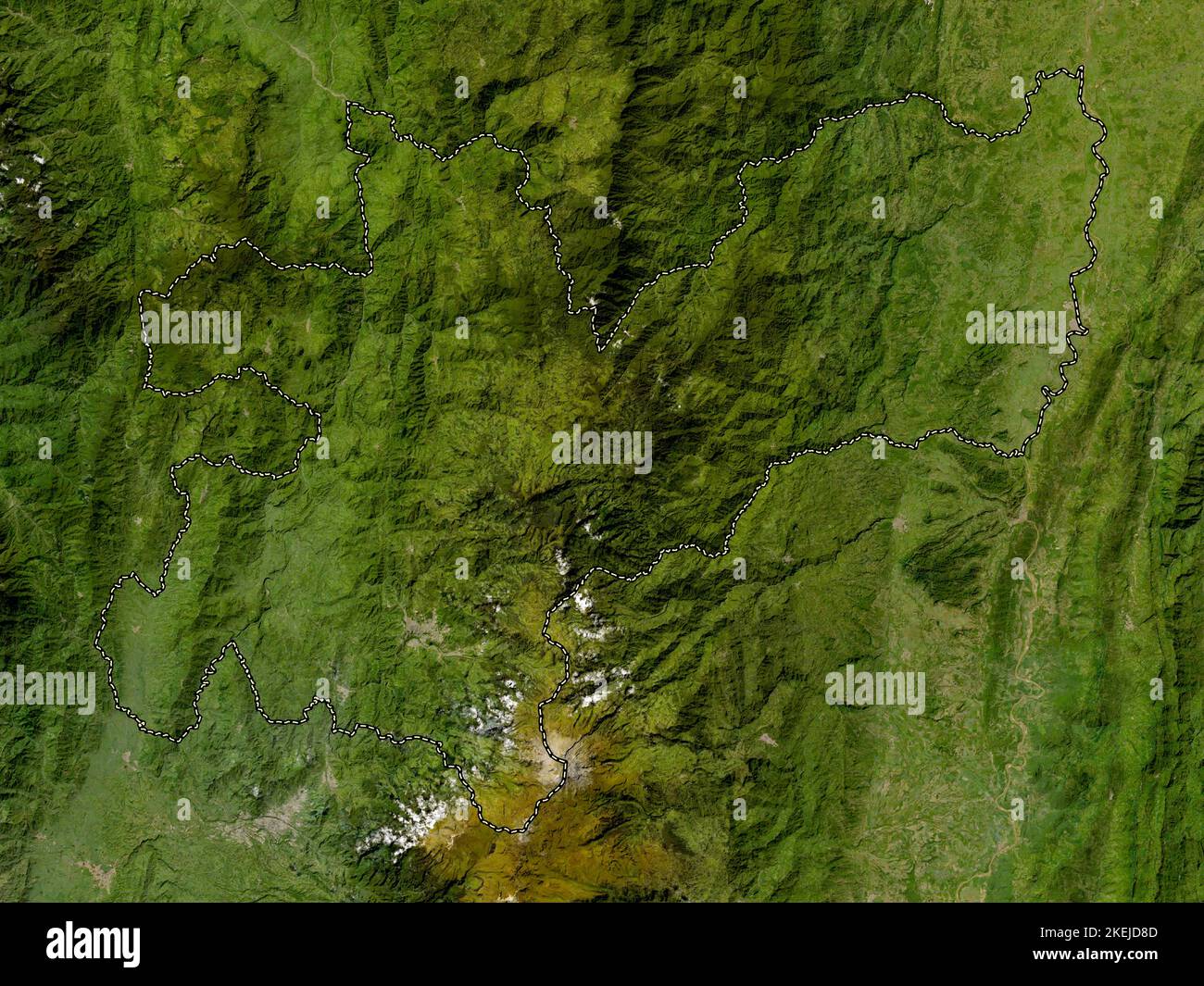 Caldas, department of Colombia. Low resolution satellite map Stock ...
