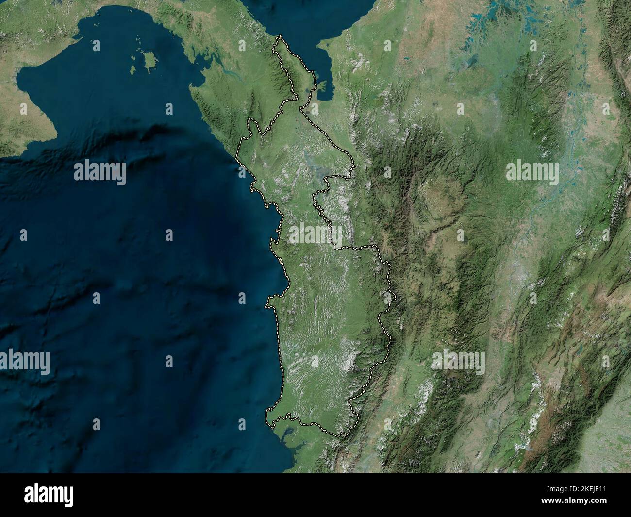 Choco, department of Colombia. High resolution satellite map Stock ...