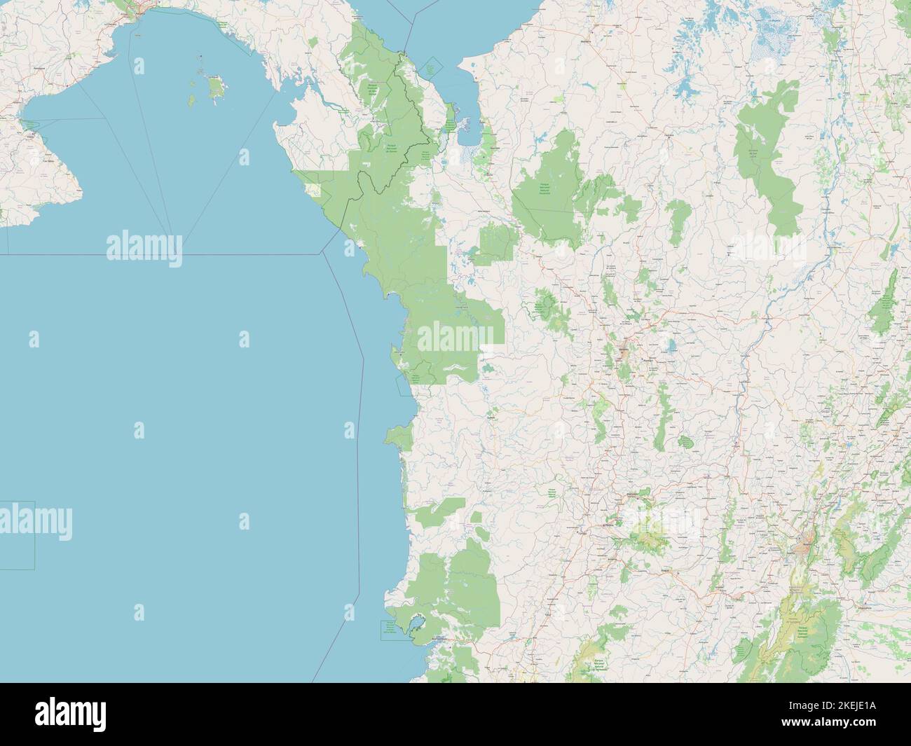 Choco, department of Colombia. Open Street Map Stock Photo - Alamy