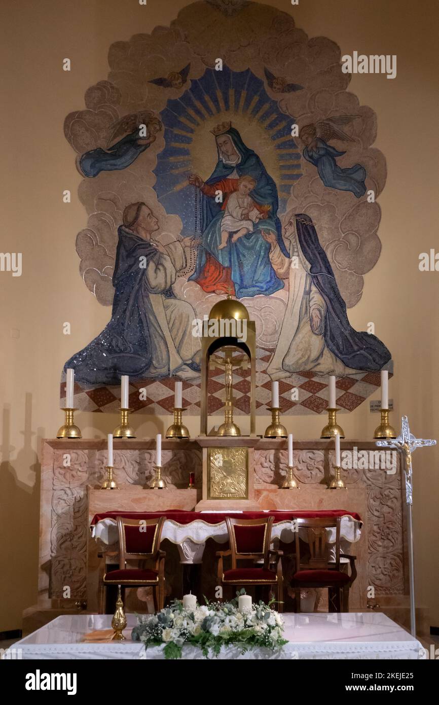 Altar inside the church of the Catholic Convent of the Sisters of ...
