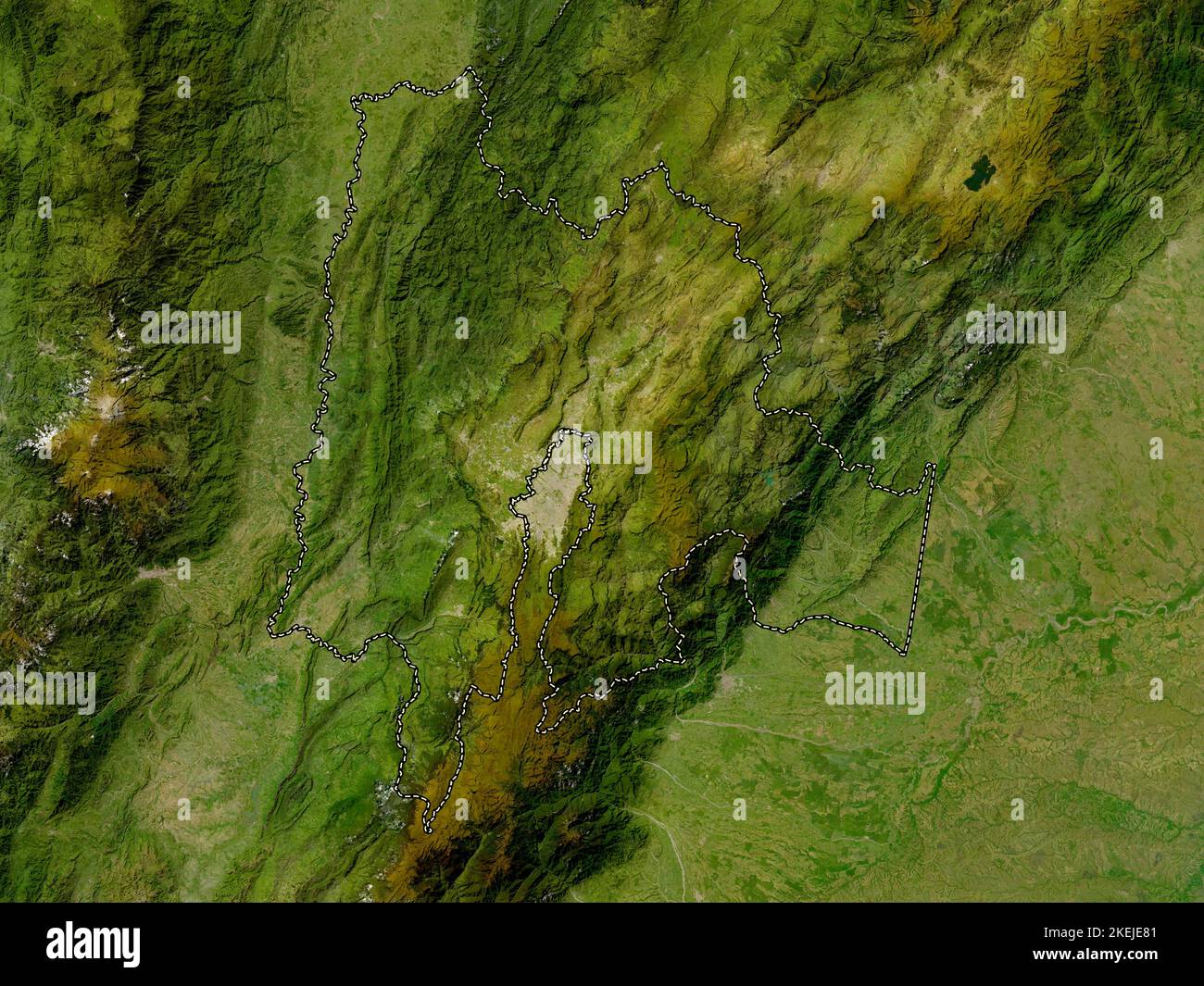 Cundinamarca, department of Colombia. Low resolution satellite map ...
