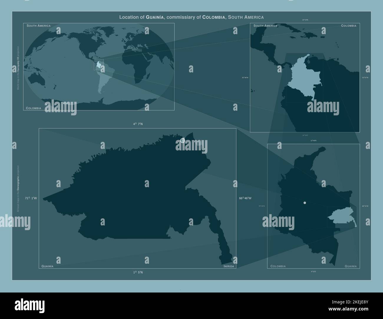 Guainia vector outline map hi-res stock photography and images - Alamy