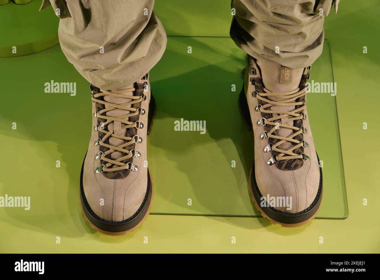 Boots on display hi-res stock photography and images - Alamy