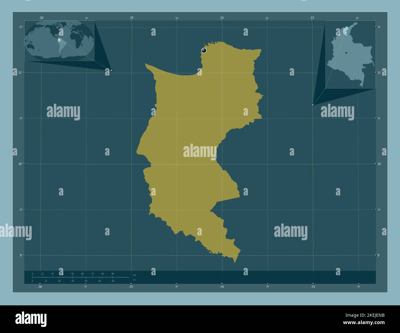 Colombia magdalena map hi-res stock photography and images - Alamy