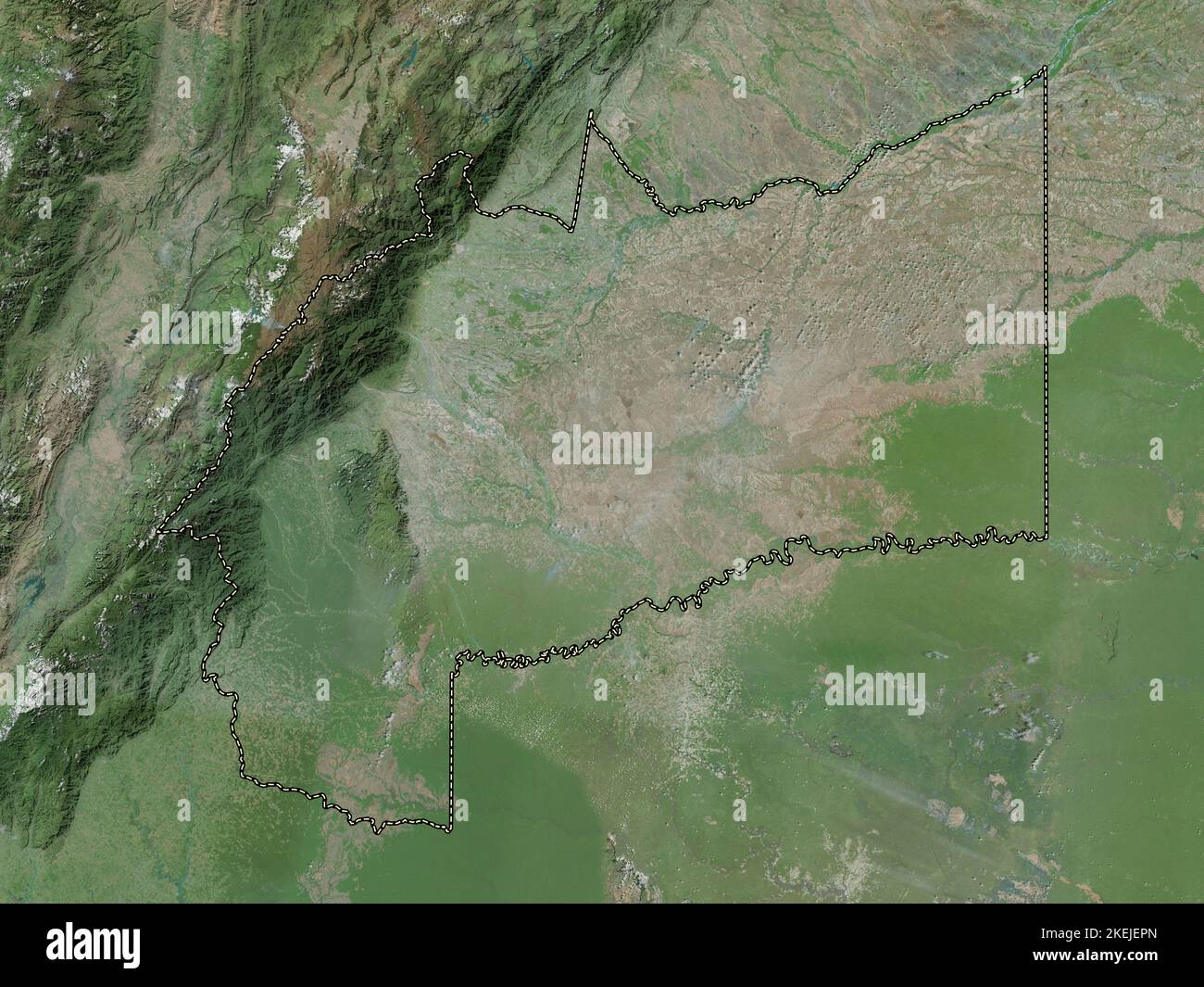 Meta, department of Colombia. High resolution satellite map Stock Photo ...