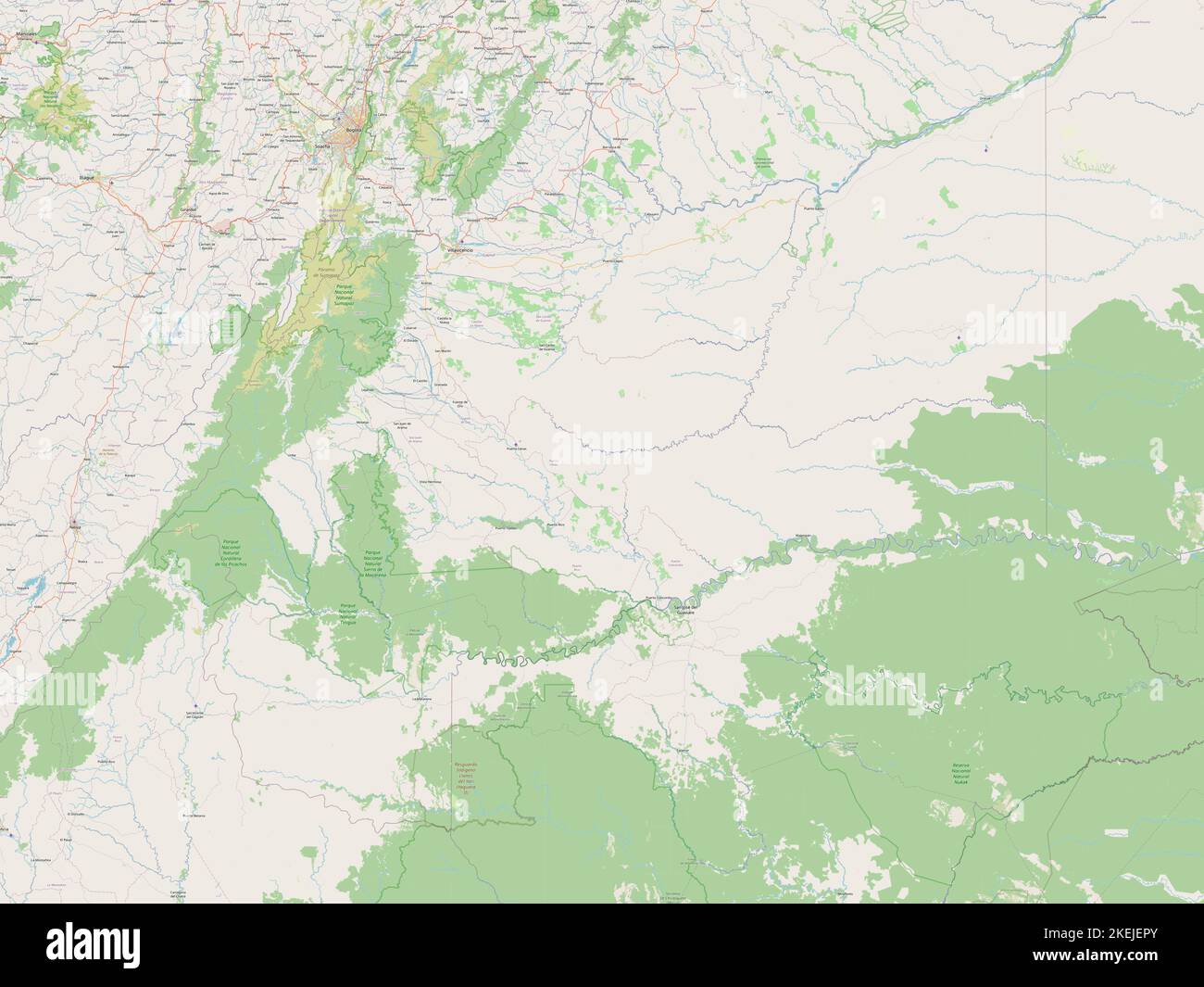 Meta, department of Colombia. Open Street Map Stock Photo - Alamy