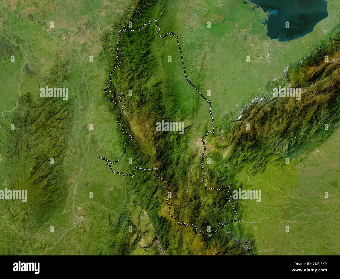 Norte de Santander, department of Colombia. Low resolution satellite ...