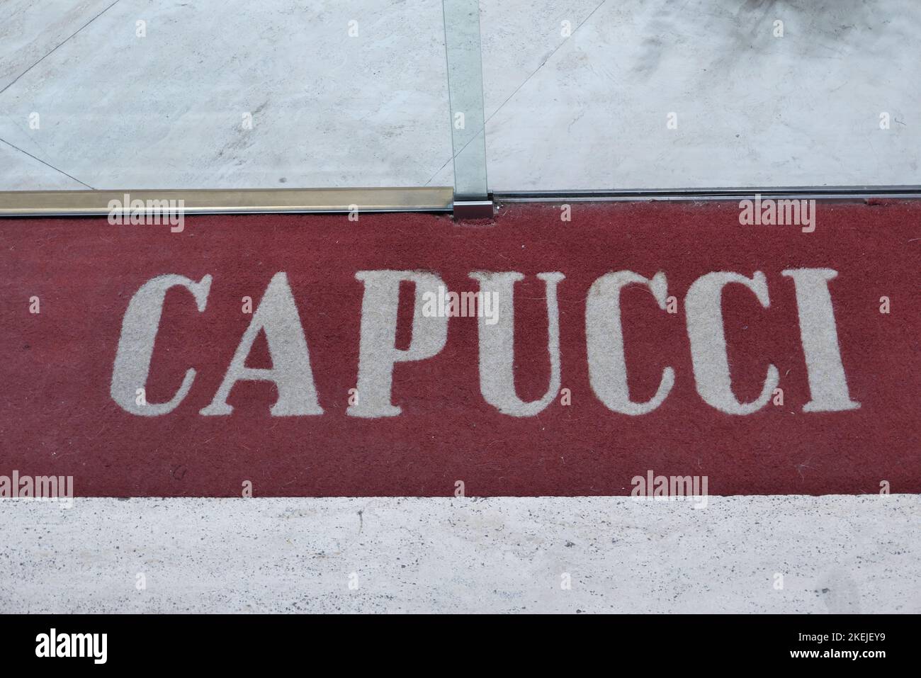 SIGN OF CAPUCCI ITALIAN FASHION BRAND Stock Photo - Alamy