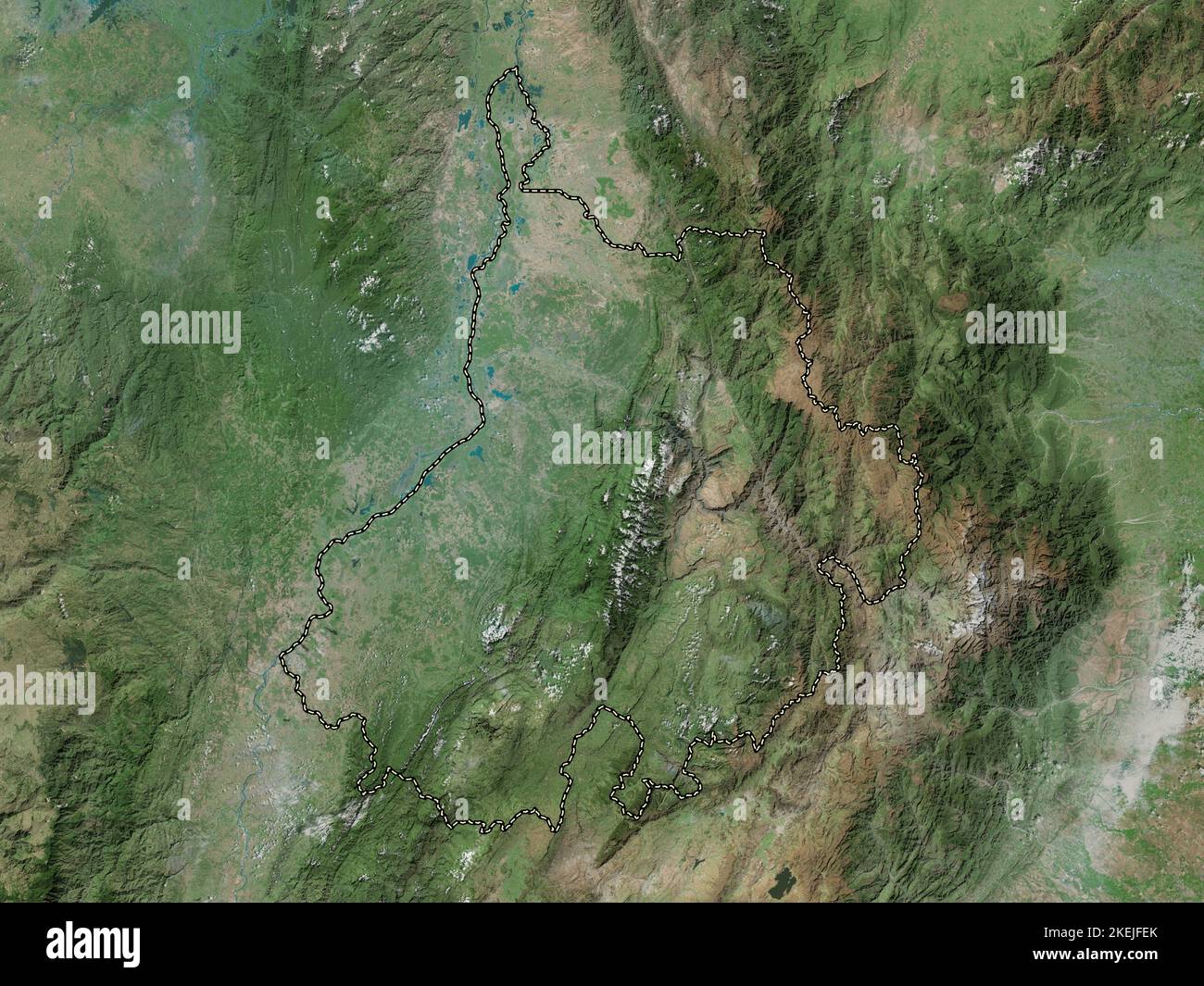 Santander, department of Colombia. High resolution satellite map Stock ...