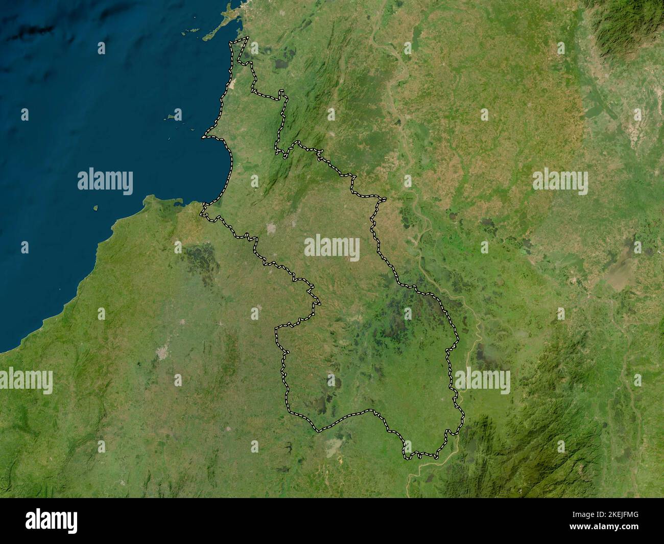 Sucre, department of Colombia. Low resolution satellite map Stock Photo ...